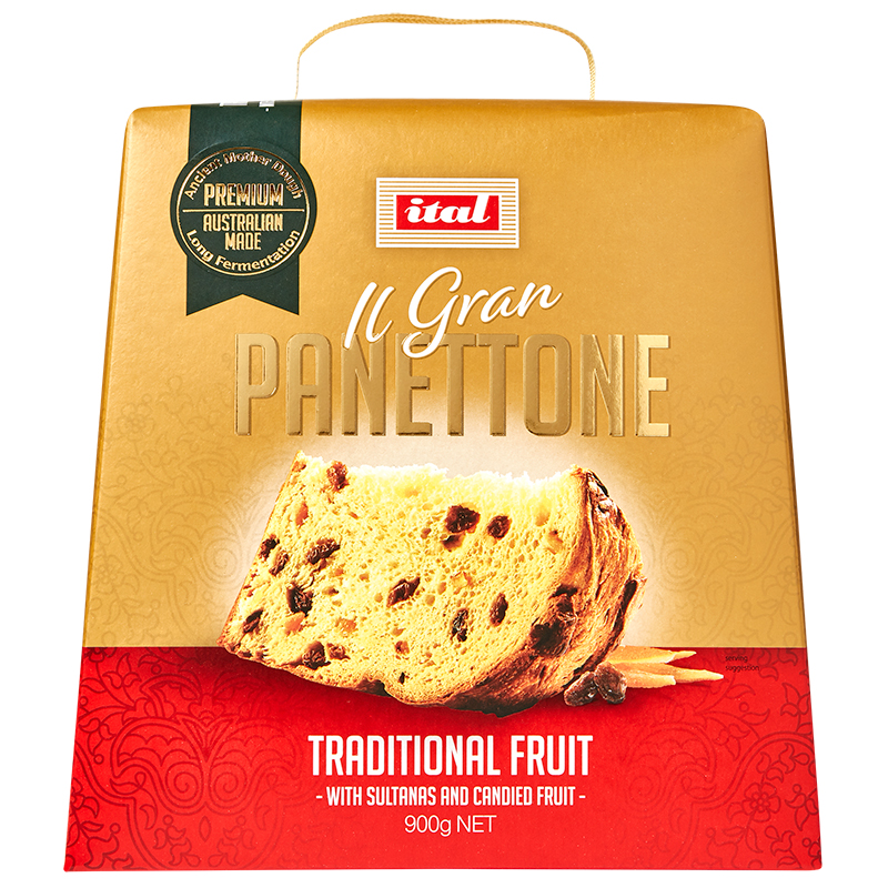 Ital- Panettone Gold Traditional (box) 900g x6(SI-G.PAN1.1) | Gulli ...